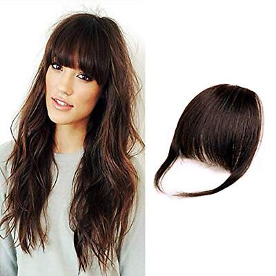 2 Clips Synthetic Hair Fringe Extensions For Women And Girls (Brown) | eBay
