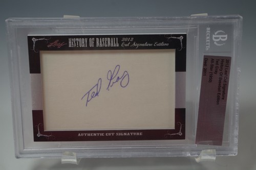 TED GRAY 2012 LEAF HISTORY OF BASEBALL 1955 YANKEES BECKETT AUTO GRADED ...
