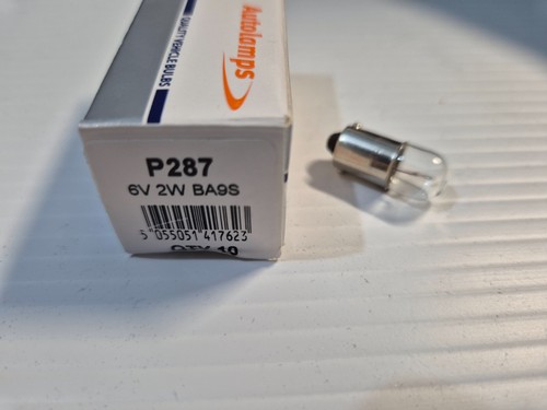 6v 2w BA9S P287 bayonet panel globe bulb 287 dash warning 6 volt lucas ...