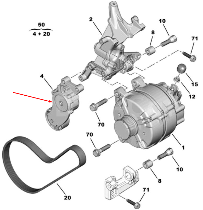 CITROEN C5 RD Belt Tensioner 1611425680 New Genuine | eBay UK