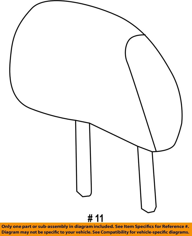 FORD OEM 2008 Escape Rear Seat Components-Headrest, Outer ...