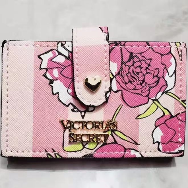 Victoria's Secret Pink Stripe VS Card Holder Coin Purse Multilayer ...