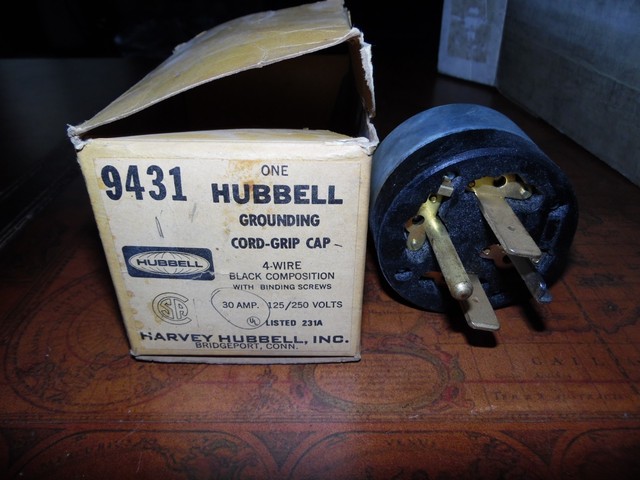 Hubbell 9431 Grounding Cord Grip Cap 4w 30a 125/250v for sale online | eBay