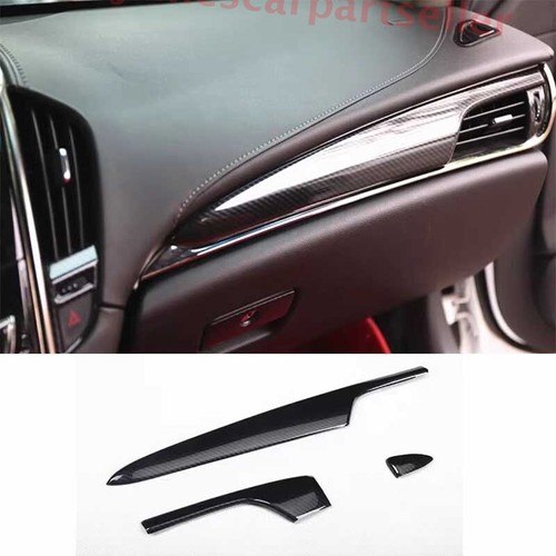 For Cadillac ATS 2013-2019 Carbon Fiber Center Console Instrument Dash ...