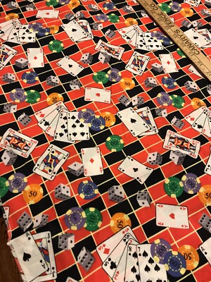 Casino Fabric Checkered Red Fabric 5 Yards 28 Inches | eBay