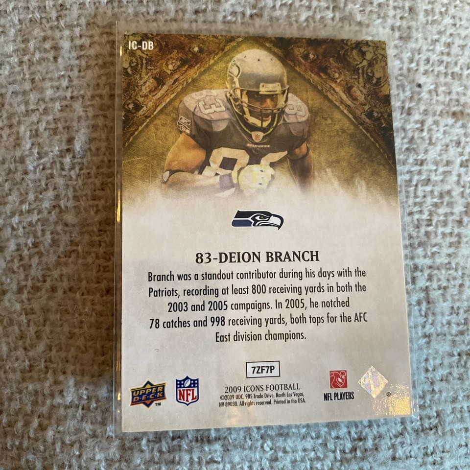 2009 Upper Deck Icons - Nfl Icons Deion Branch #IC-DB Silver /199 | eBay