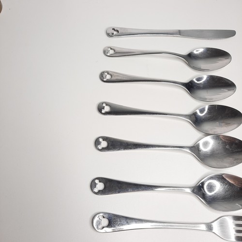 Disney Parks Mickey Mouse Stainless 18/8 Silverware Flatware 7. Spoons ...