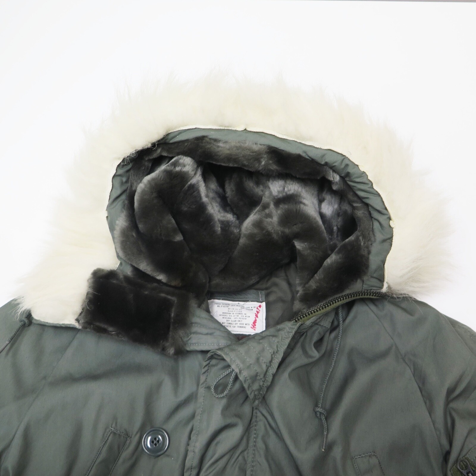 VINTAGE ORIGINAL USAF PARKA AIR CREW N-3B N3B MEDIUM 1981 HOODED FUR ...