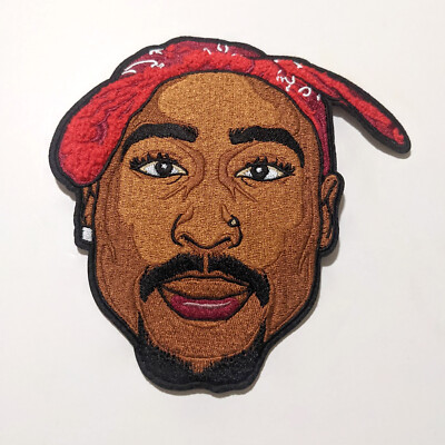 Tupac Chenille Patch 6 inch (Iron on & sew on), 2pac Rap Icon, Hip Hop ...
