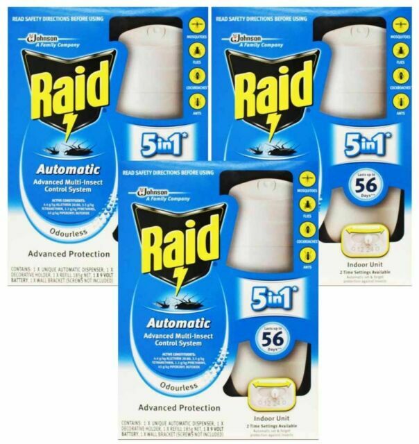 Raid Automatic Multi-Insect Indoor Insect Control Refill, 305g - 6 Pack ...
