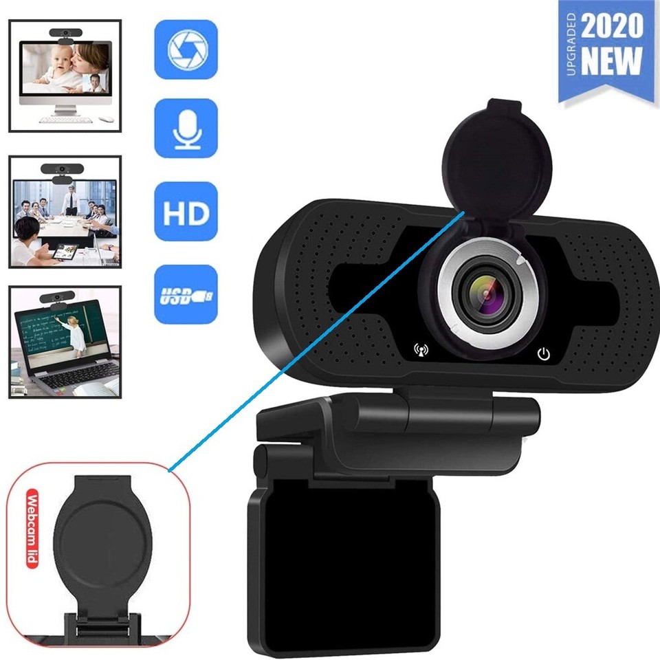 Webcam Auto Focusing Web Camera 1080P HD Cam Microphone For PC Laptop ...