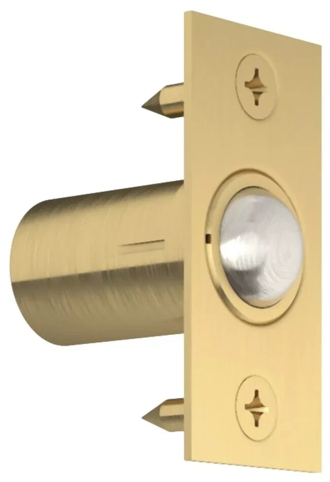 Baldwin - 0426.044 - Adjustable Ball Catch - Satin Brass Door Latch for ...