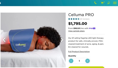 Celluma Pro LED Light Therapy for Aches & Pains, Wrinkles or Acne ...