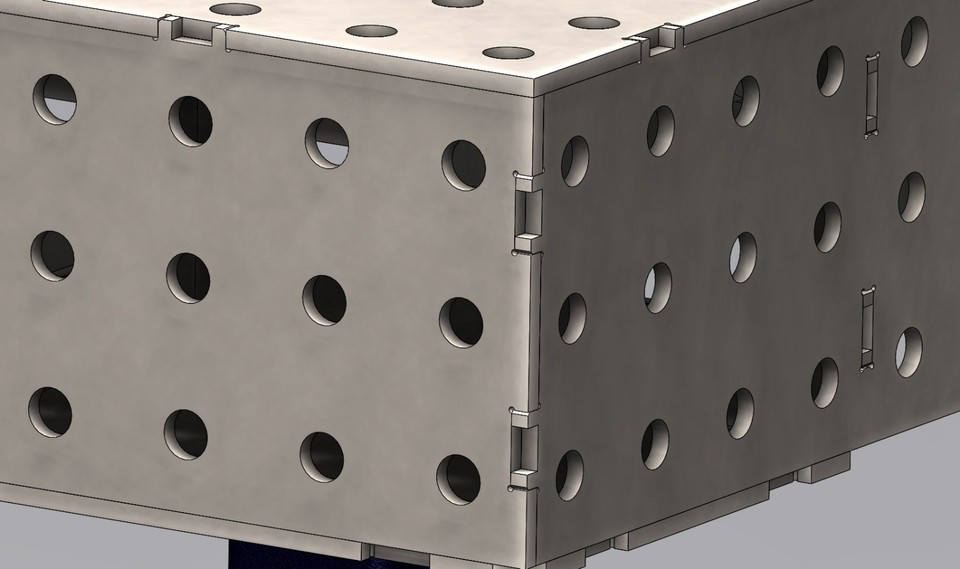 Welding Bench DXF Files / Fixture Table 1750mm X 900mm Laser Cut 240 ...