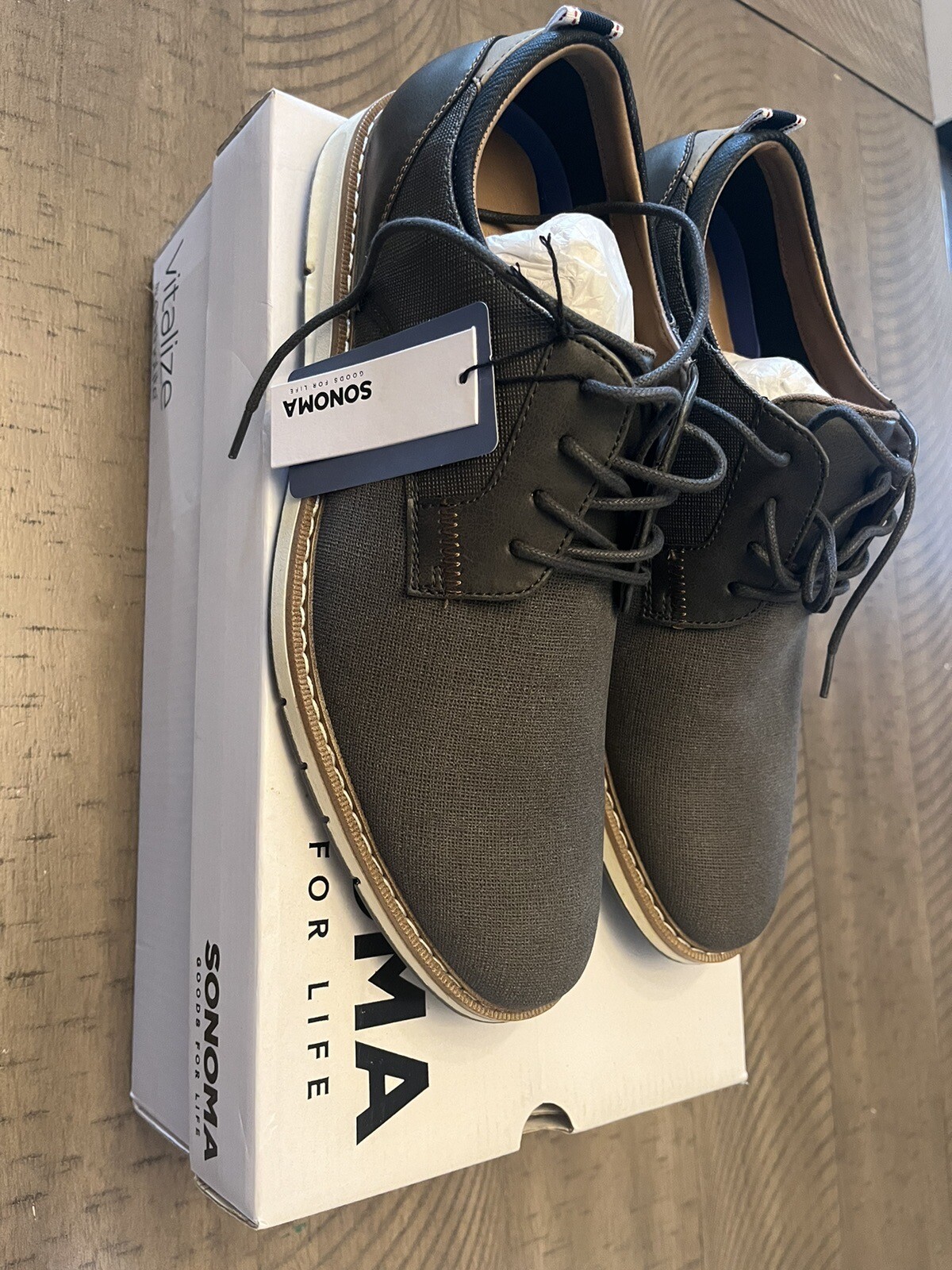 Sonoma Men's Vitalize Ortholite Oxford Sneaker Shoes DM9 Korey Grey ...