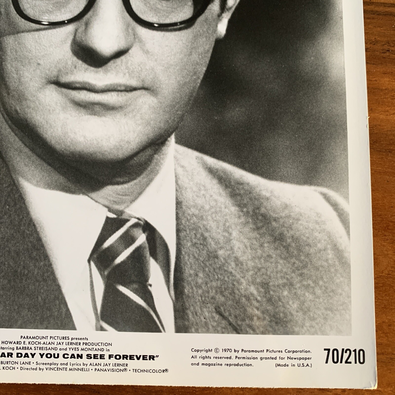 Larry Blyden On A Clear Day You Can See Forever Movie Still B&W 8x10 ...