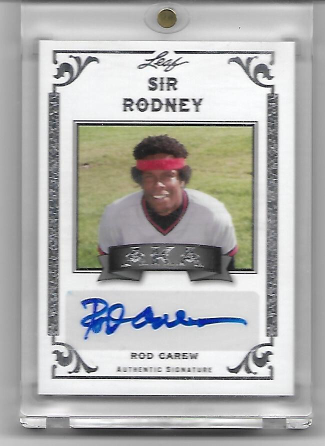 Rod Carew 2012 Leaf AKA Nicknames SIR RODNEY Silver Card Auto HOF ...