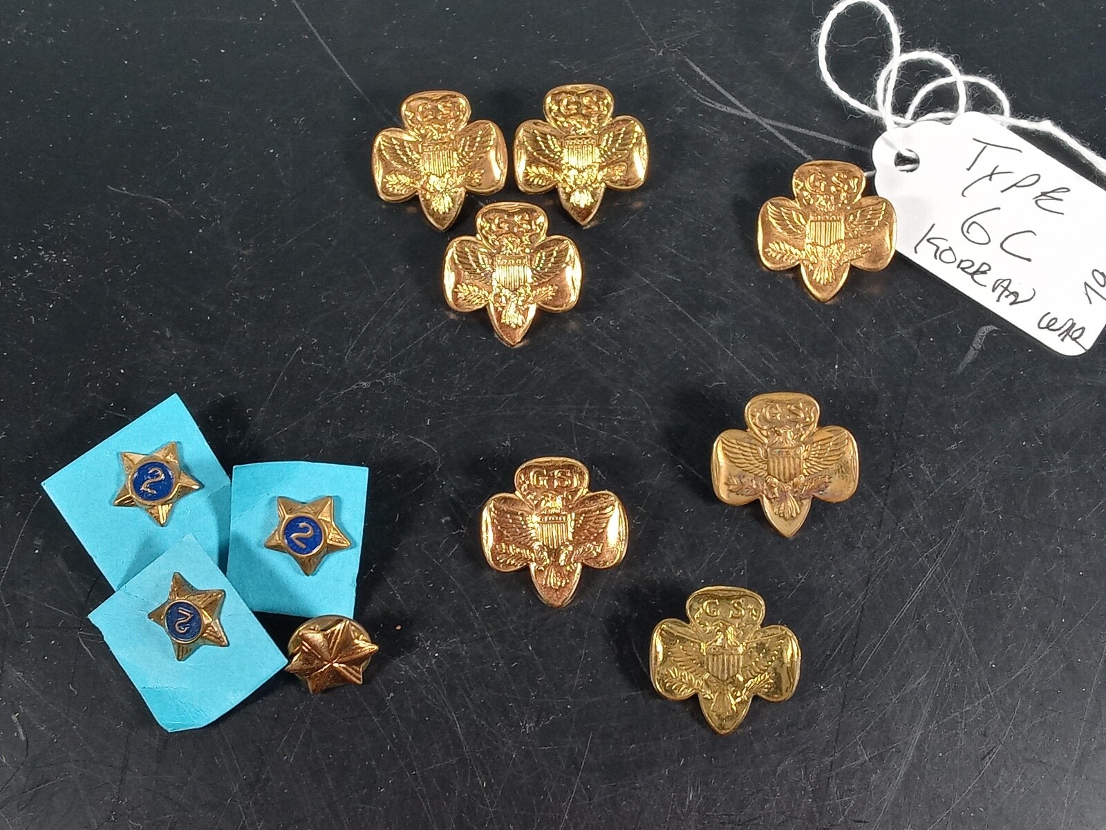 Lot of 11 Vintage Girl Scouts of America GSA Membership Pins B R G ...