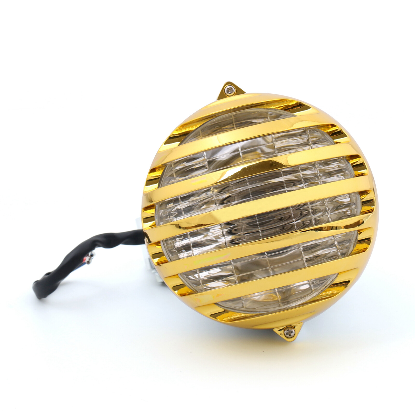 Motorcycle Bullet Headlight Lamp Chrome For Cafe Racer Bobber Chopper ...