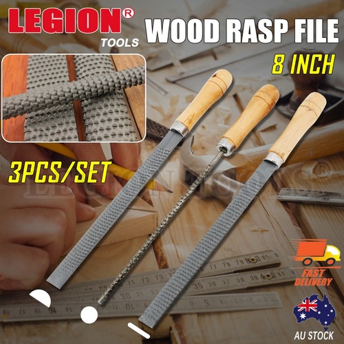 3pcs Wood Rasp File Woodworking Wood Carving Carbon Steel 8 inch 200mm ...