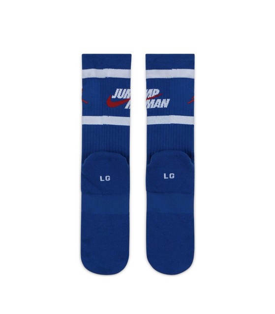 Jordan Legacy Jump Man Unisex Crew Socks Royal / Red Size XL (12-15 ...