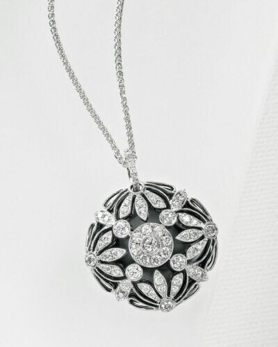 Classic Flower Design with White Round Cut White Stone Men's Collection ...