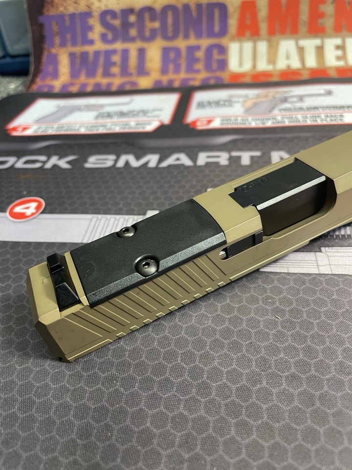 Glock 17 Complete Assembled Slide Ported Barrel RMR Gen 5 USA Made FDE ...