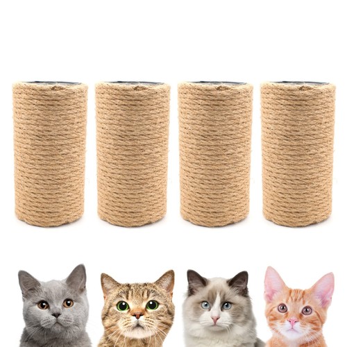 4PCS Natural Sisal Rope Cat Scratching Post - 5" Scratch Pole & Tree ...