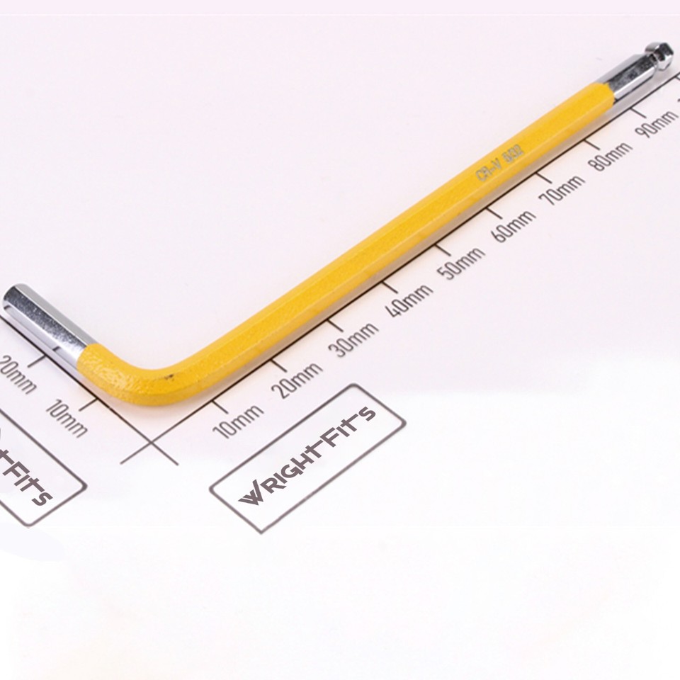 Ball End Hex Key Set 9pcs Long Arm Colour Coded Imperial Hexagon Key ...
