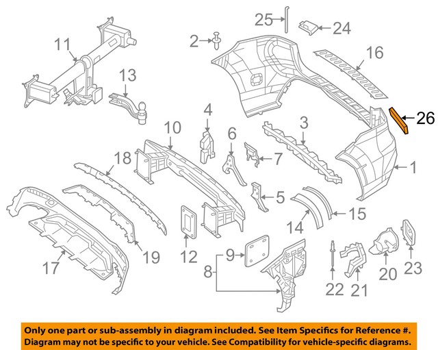 MERCEDES OEM 12-15 ML350-Bumper Trim-Reflector Left 1668200074 | eBay