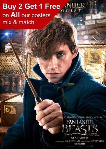 Fantastic Beasts And Where To Find Them Newt Scamander Poster A5 A4 A3 ...