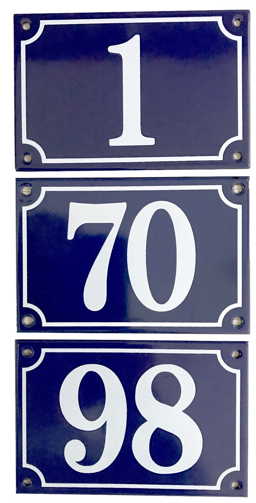 French style vitreous enamel House numbers | eBay UK