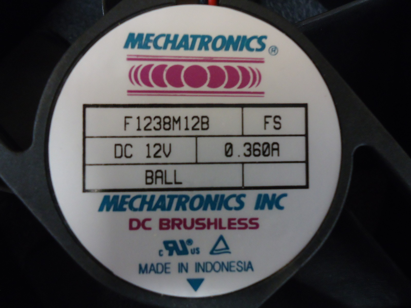 F1238m12b1-fsr Mechatronics Fan 12vdc for sale online | eBay