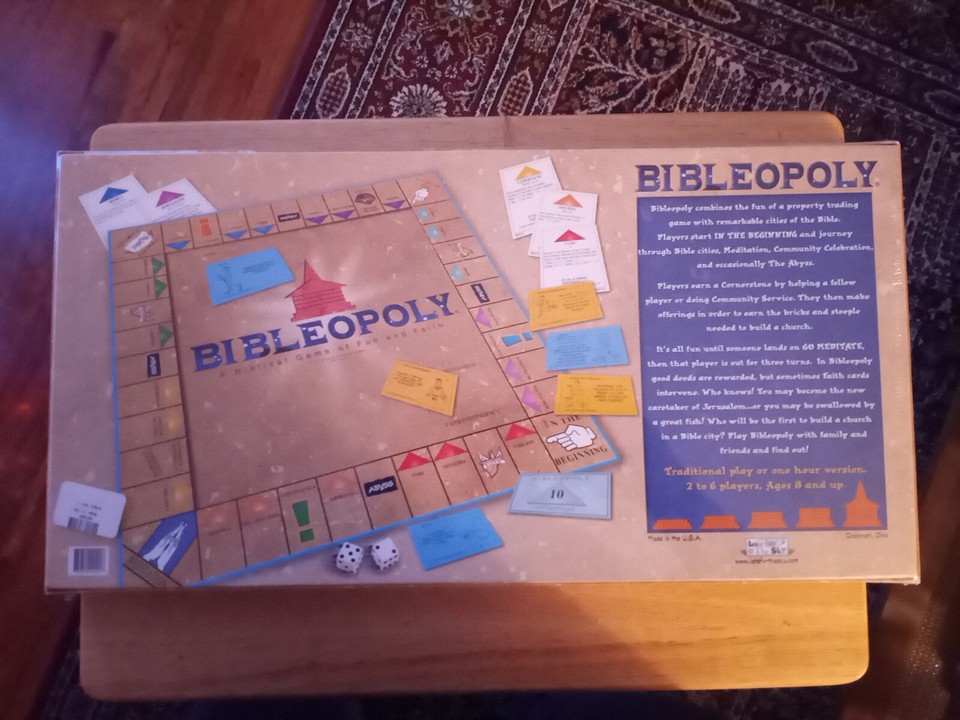 BIBLEOPOLY Monopoly Board Game Late For The Sky New: Sealed | eBay