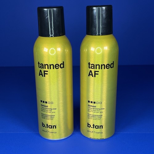 2 btan Tanned AF Fake Tan Bronzing Mist Darkest Sunless Spray 7oz b tan ...