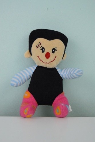 EEC International Monster Plush Stuffed Toy Black Blue White Stripes ...