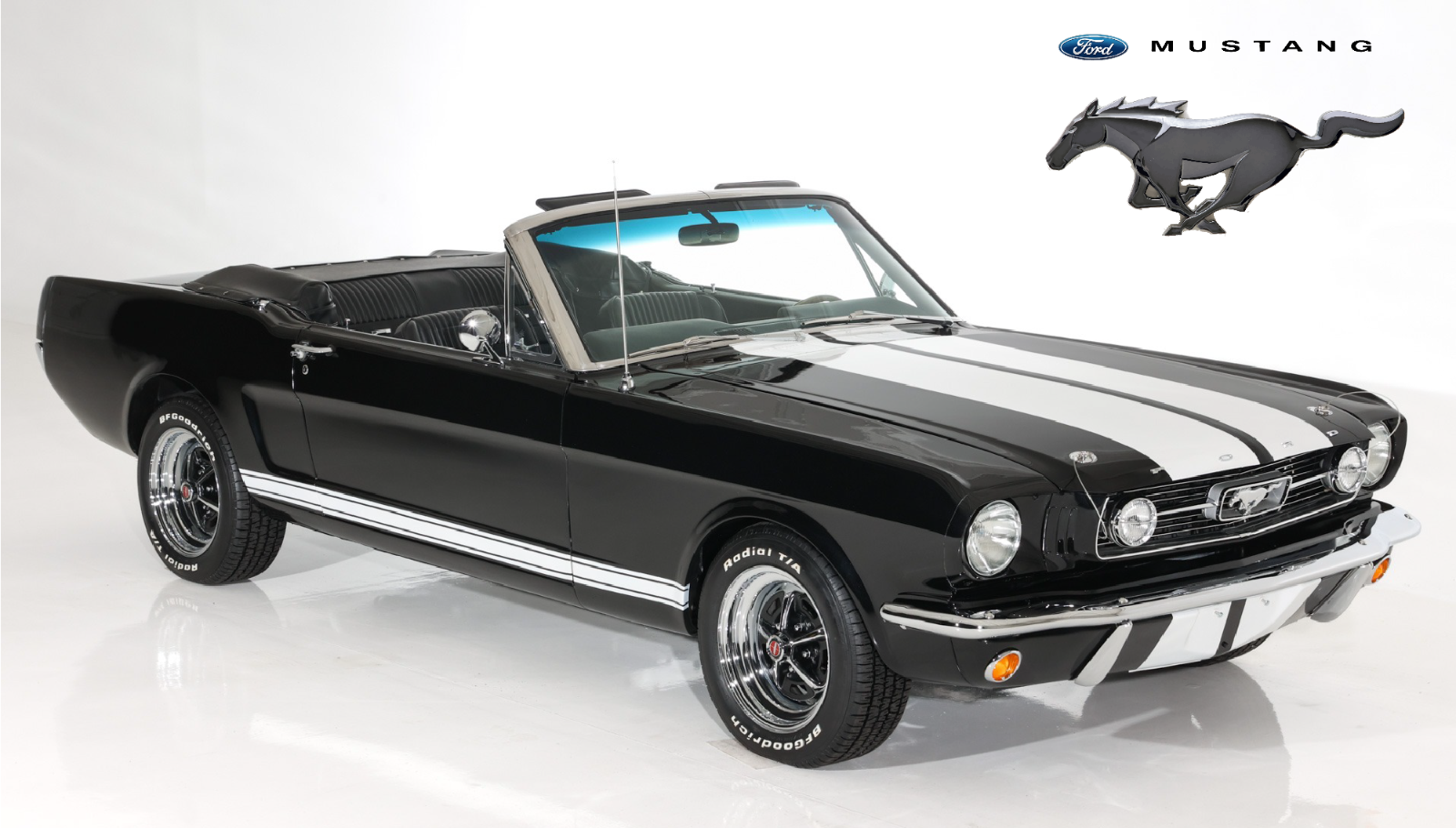 Ford Mustang 1966 classic convertible poster 28x18 inchs with 4 pcs ...