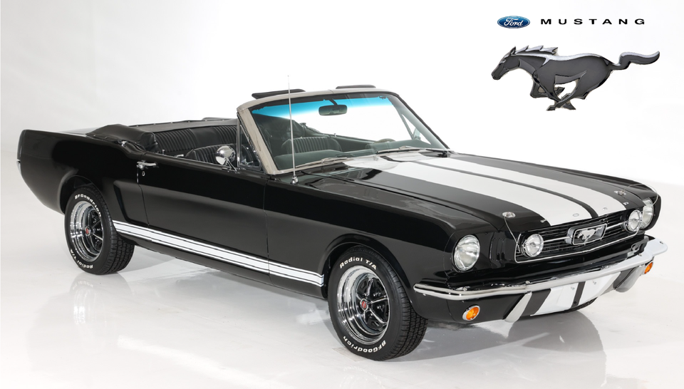 Ford Mustang 1966 classic convertible poster 28x18 inchs with 4 pcs ...