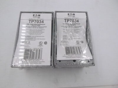 2 Pack Eaton Crouse Hinds Weatherproof Outlet Box TP7034 | eBay