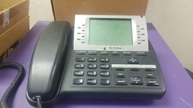 Teltronics IP210 Black IP 3 Line Office Phone With Power Supply for ...
