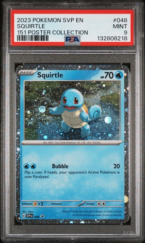 2023 POKEMON SVP PROMO 151 POSTER COLLECTION #048 SQUIRTLE PSA 9 | eBay