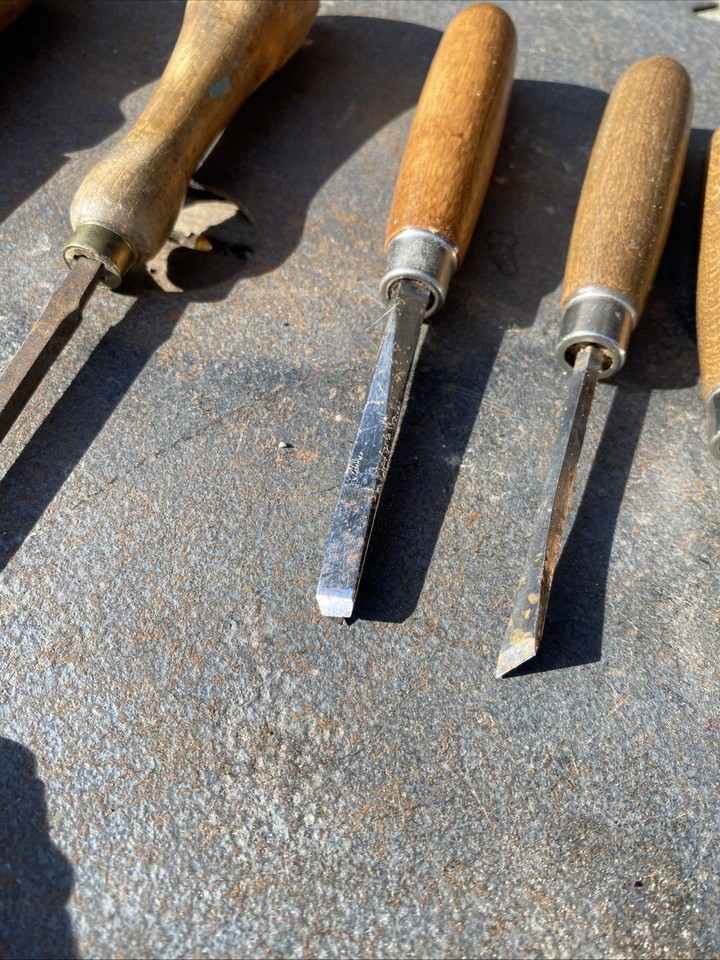 Vintage Wood Carving Tools Or Chisel Tool Lot Of 9 All 1 Price NO ...