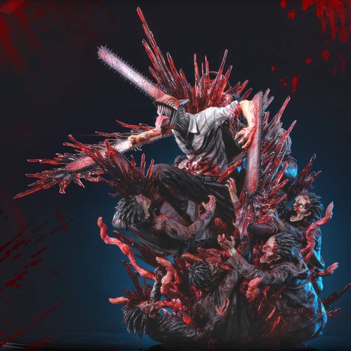 Chainsaw Man Denji Art Statue Painted Garage Kit Figure 1/6 Scale ...