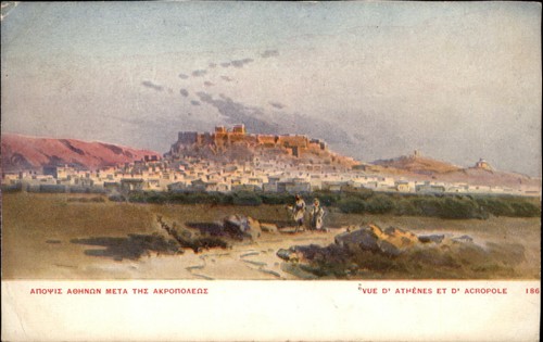 Athens Acropolis Greece vintage postcard y388 | eBay
