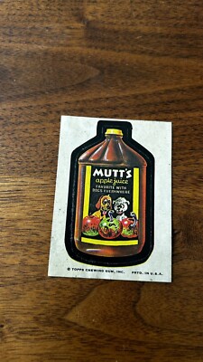 RARE Wacky Packages Series 1 Tan Back Sticker - Mutt's | eBay