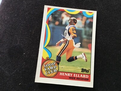 FREE SHIPPING-MINT-1989 Topps 1000 Yard Club Los Angeles Rams #4 Henry ...