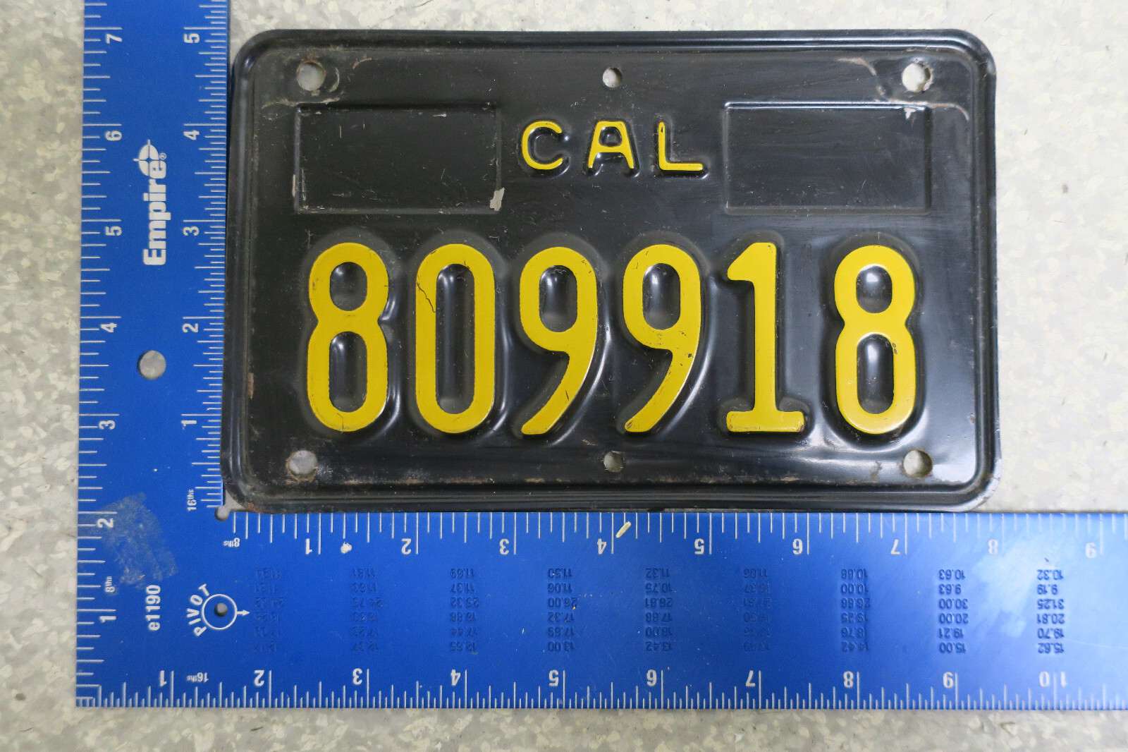 1963 63 CALIFORNIA CA MOTORCYCLE LICENSE PLATE TAG #809918 | eBay