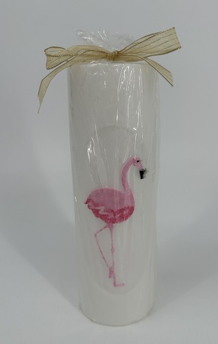 Bullfrog Light Co Flamingo *Glow Through* Pillar Candle 9" Made In USA ...