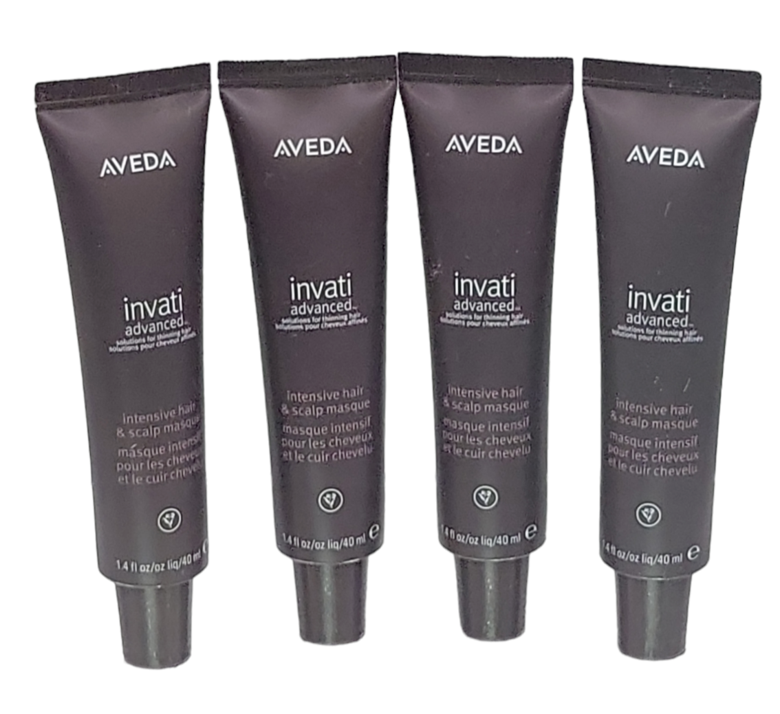 4 Pack Aveda Invati Advanced Intensive Hair & Scalp Masque 1.4 oz Total ...
