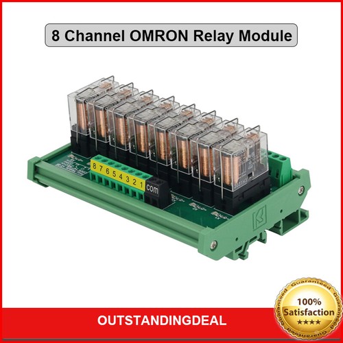 8 Channel OMRON Relay Module SPDT 8 Ways Driver Board Socket DC 24V 16A ...